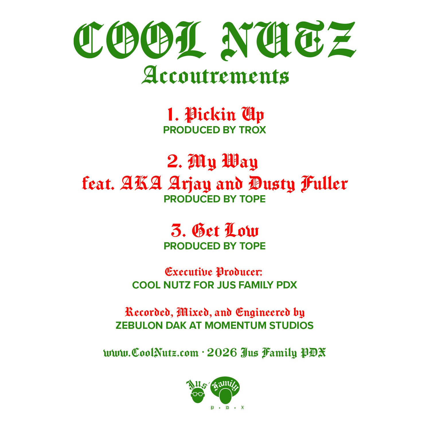 Cool Nutz EP "Accoutrements" Prod. by Tope and Trox 2025